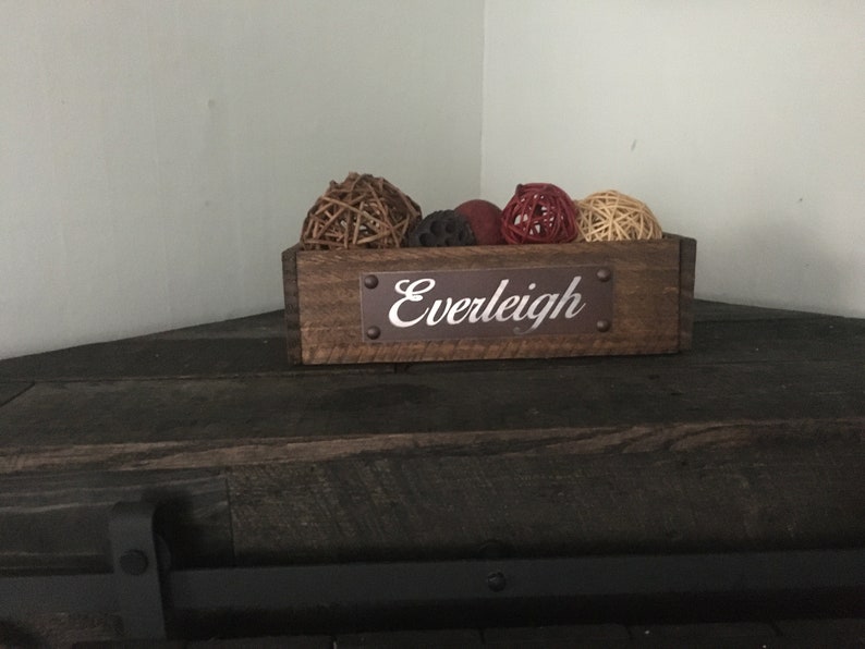 Personalized Brown Rustic Box Farmhouse Decorative Wooden - Etsy