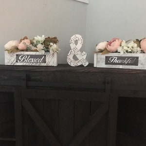 Personalized Rustic Box Farmhouse Decorative Wooden Inspirational Word ...