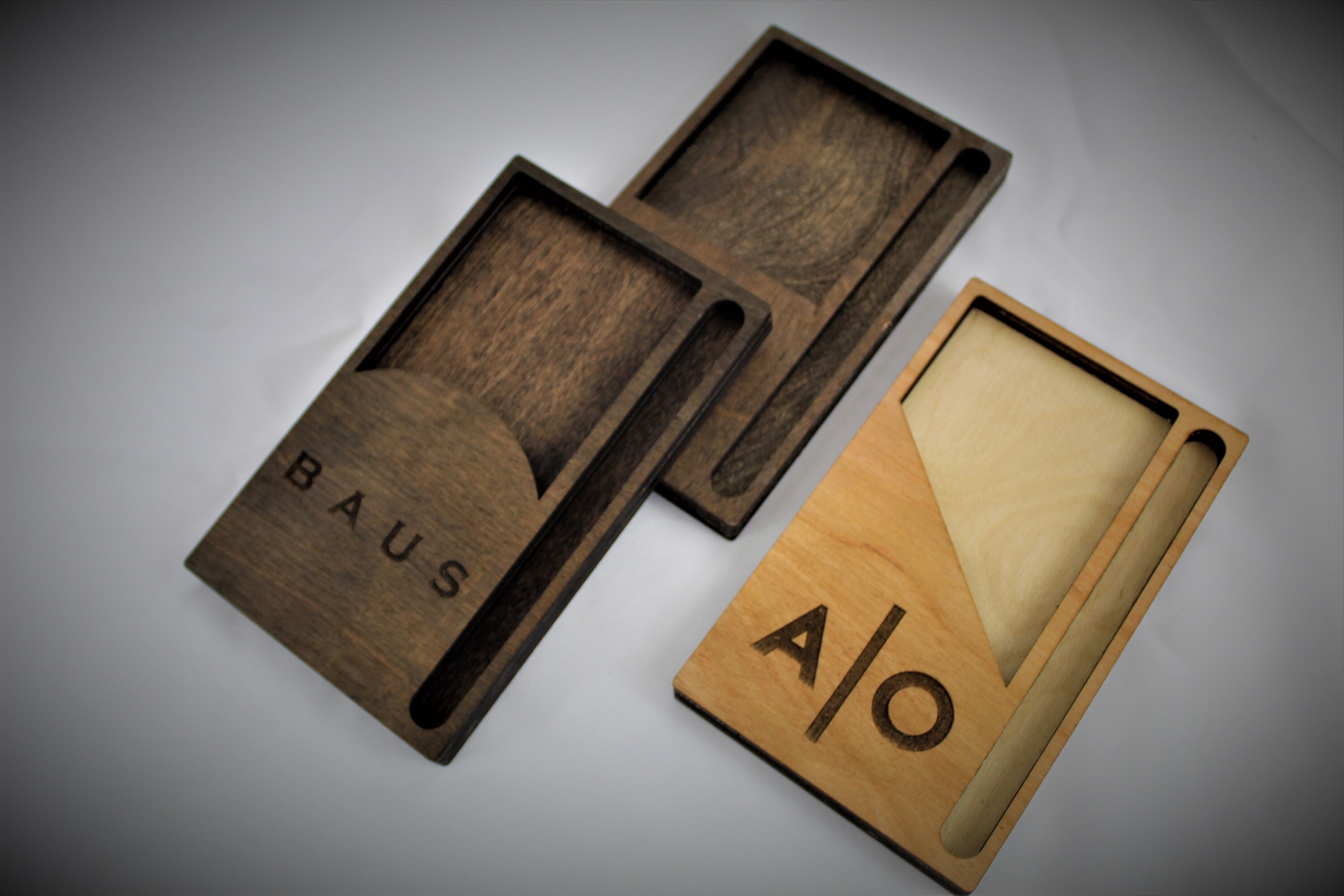 Custom Wood Check Presenter Tray With Pen Holder Laser - Etsy