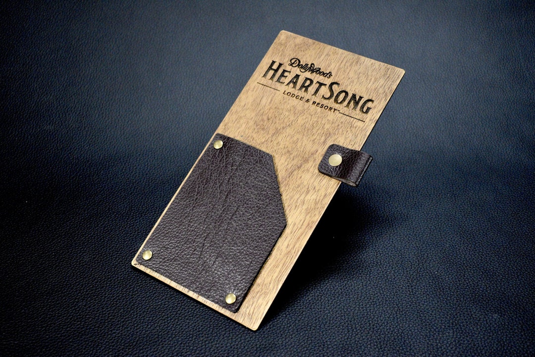Custom Wood & Leather Bill Presenter: Slim Square Design - Etsy