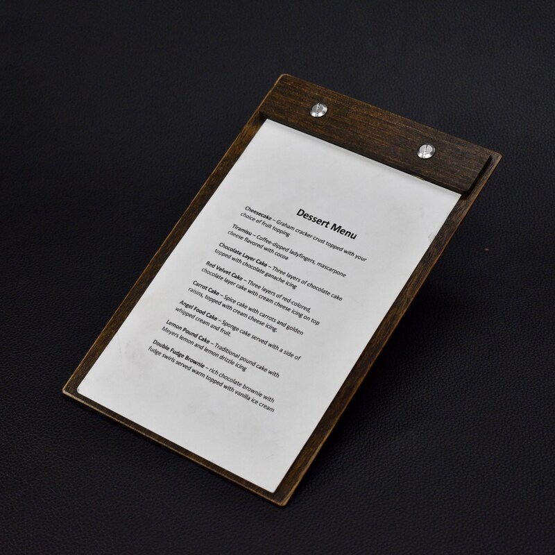 Engraved Menu - Etsy