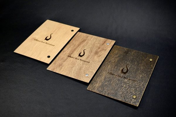 Slim Wood-side-clip Menu Board, Custom Wood Menu Board, Vertical Wooden ...