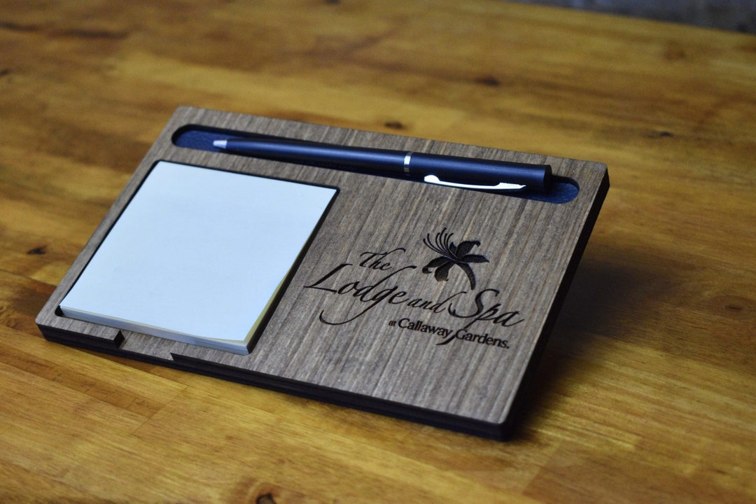 Custom Wood Sticky Note Holder: Personalized Desk Organizer - Etsy