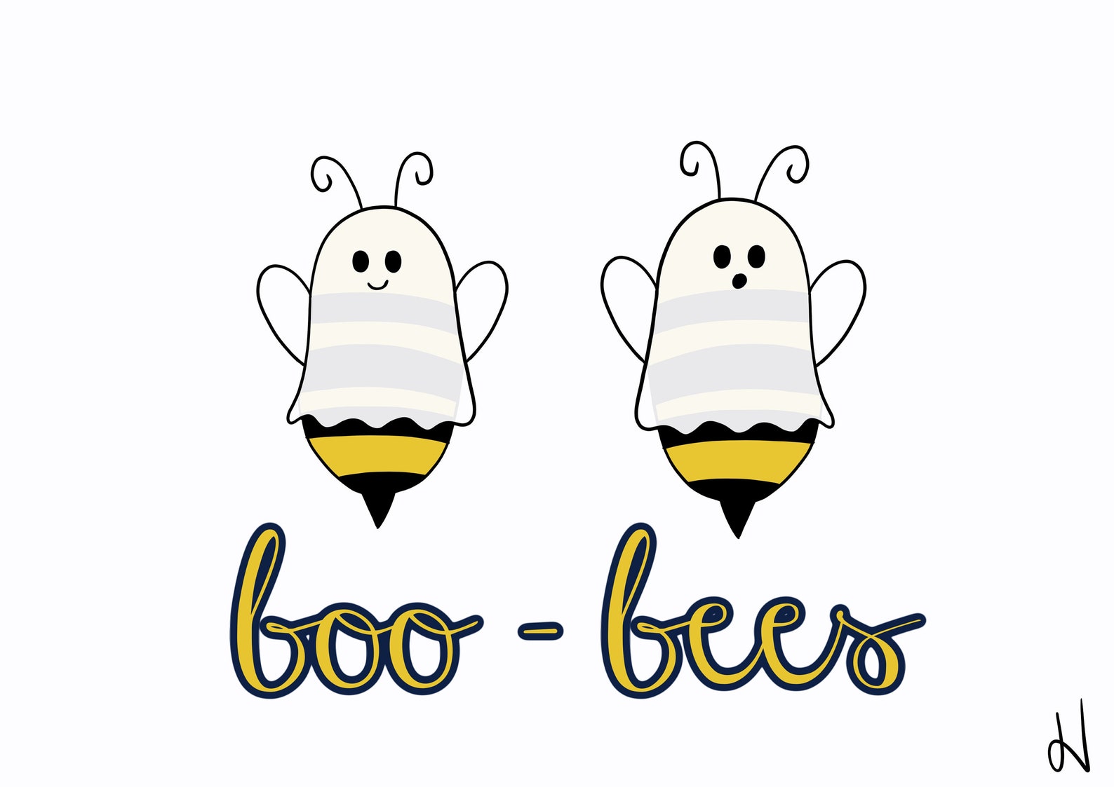Boo-bees Funny Pun Art Print - Etsy