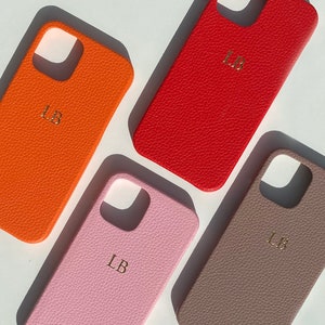 Red Leather iPhone Case, Personalised Red Phone Case, Custom iPhone 13 ...