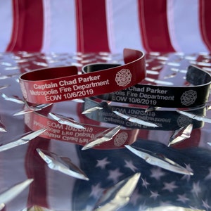 Memorial Bracelet/ Fallen Firefighter/military Bracelet/usmc/army/air ...