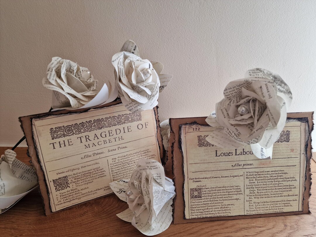 Shakespeare Wedding/party Table Decorations, Shakespeare Plays Cover ...