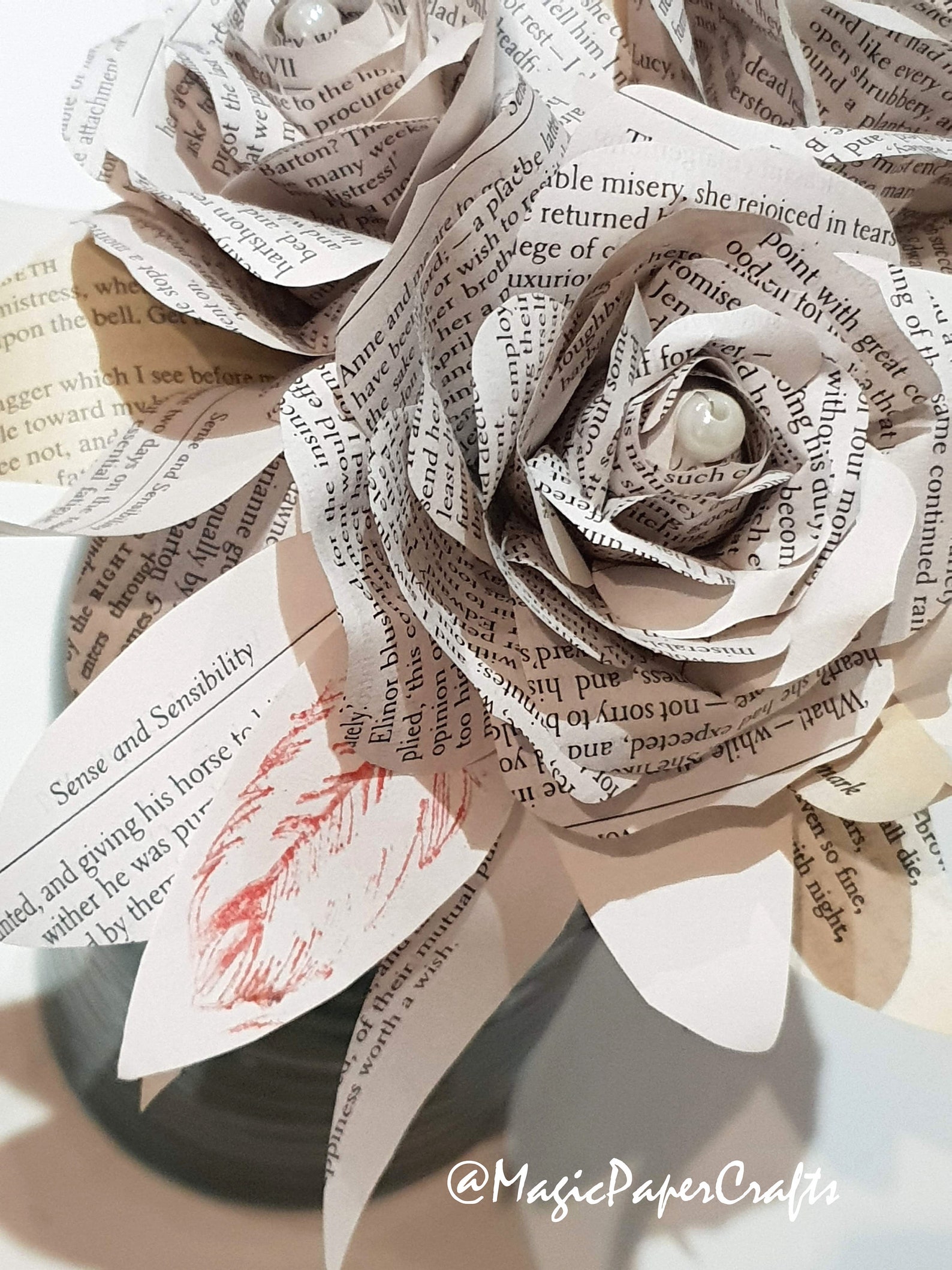 Book Paper Flowers Bouquet CUSTOM ORDER Book Page Flowers | Etsy