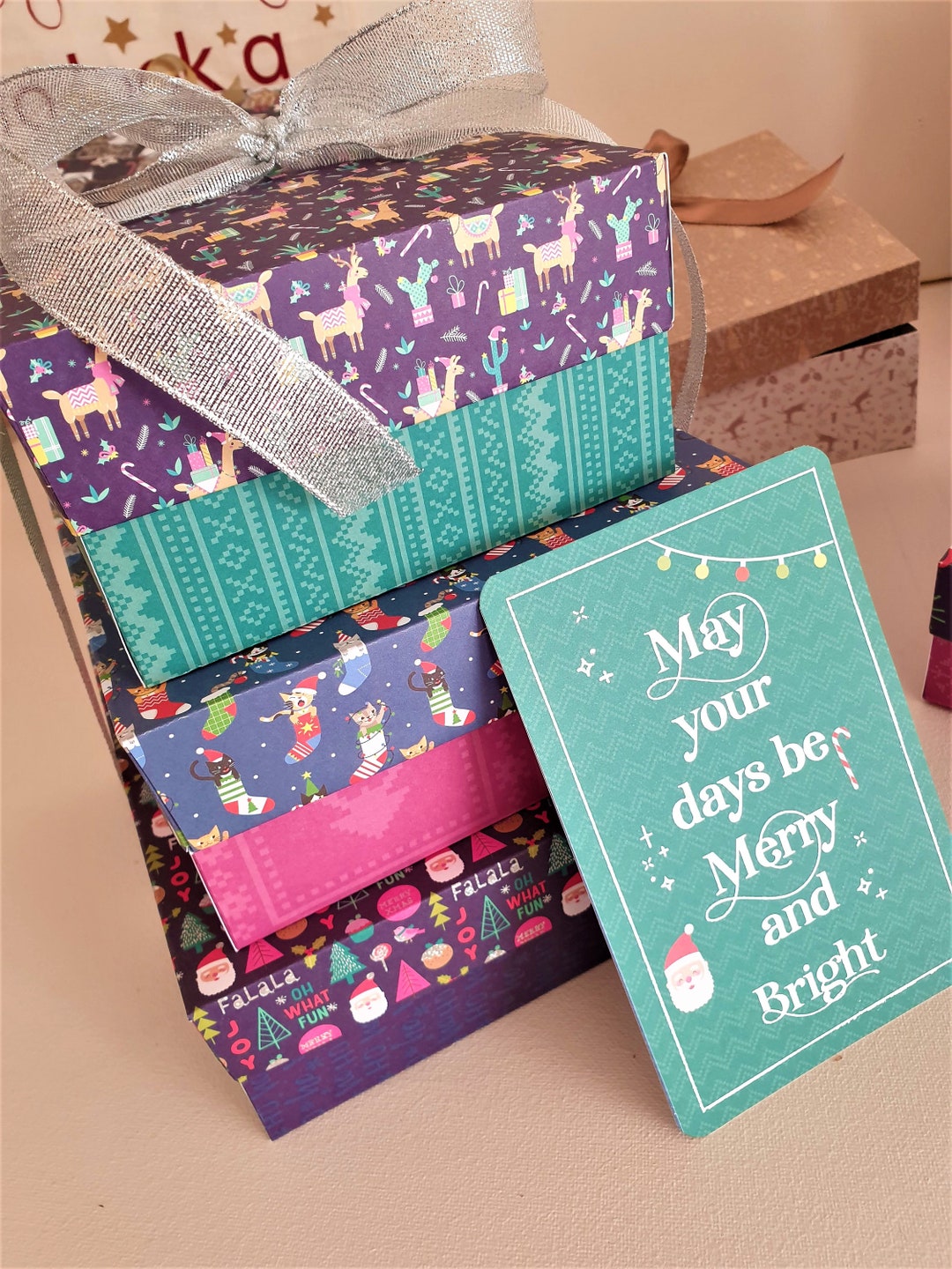SET of THREE Christmas Gift BOXES Christmas Gifting Boxes - Etsy