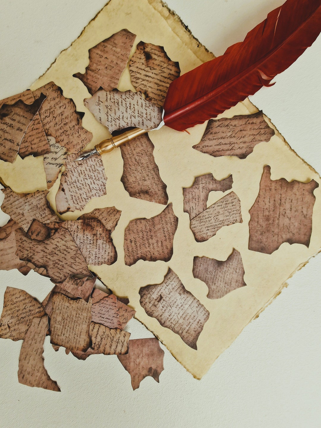 Vintage Hand Written Stickers, Fire Burning Imitation on Edges, Vintage ...