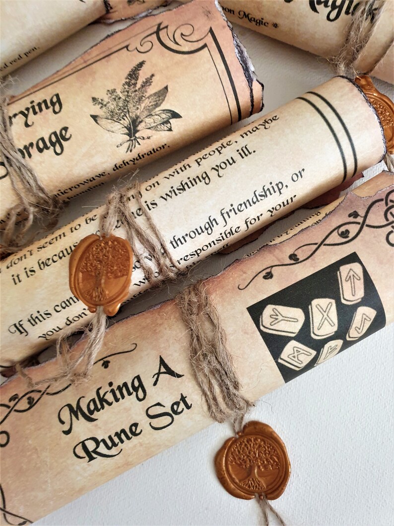 Book of Shadows Scrolls Sealed With a Tree of Life Wax Seal | Etsy