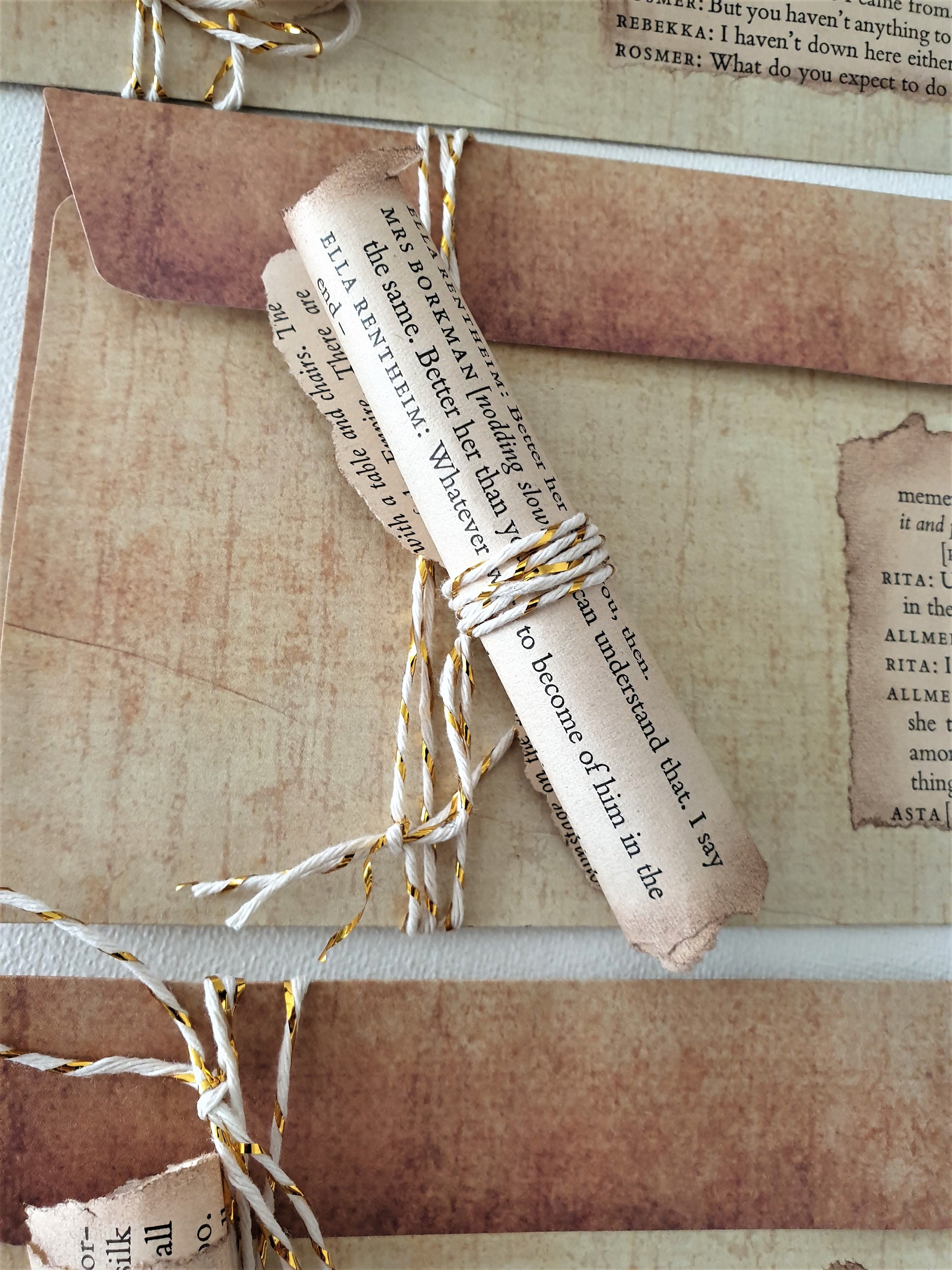 Vintage envelopes SET OF 5 elegant envelopes decorated with | Etsy