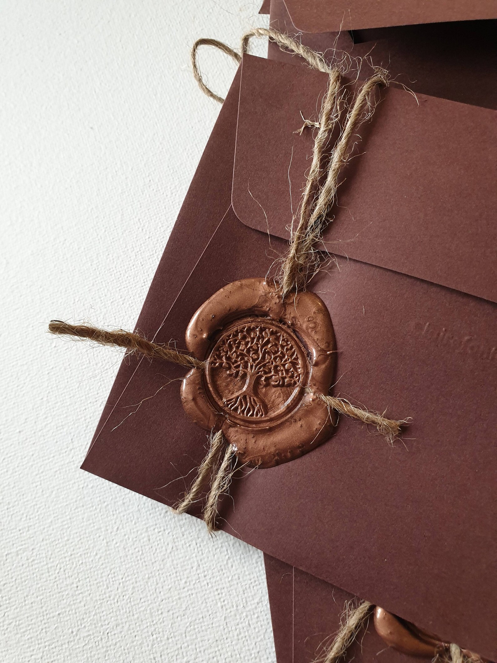 Wax Sealed Envelope SET OF 5 Elegant Envelopes Sealed With - Etsy