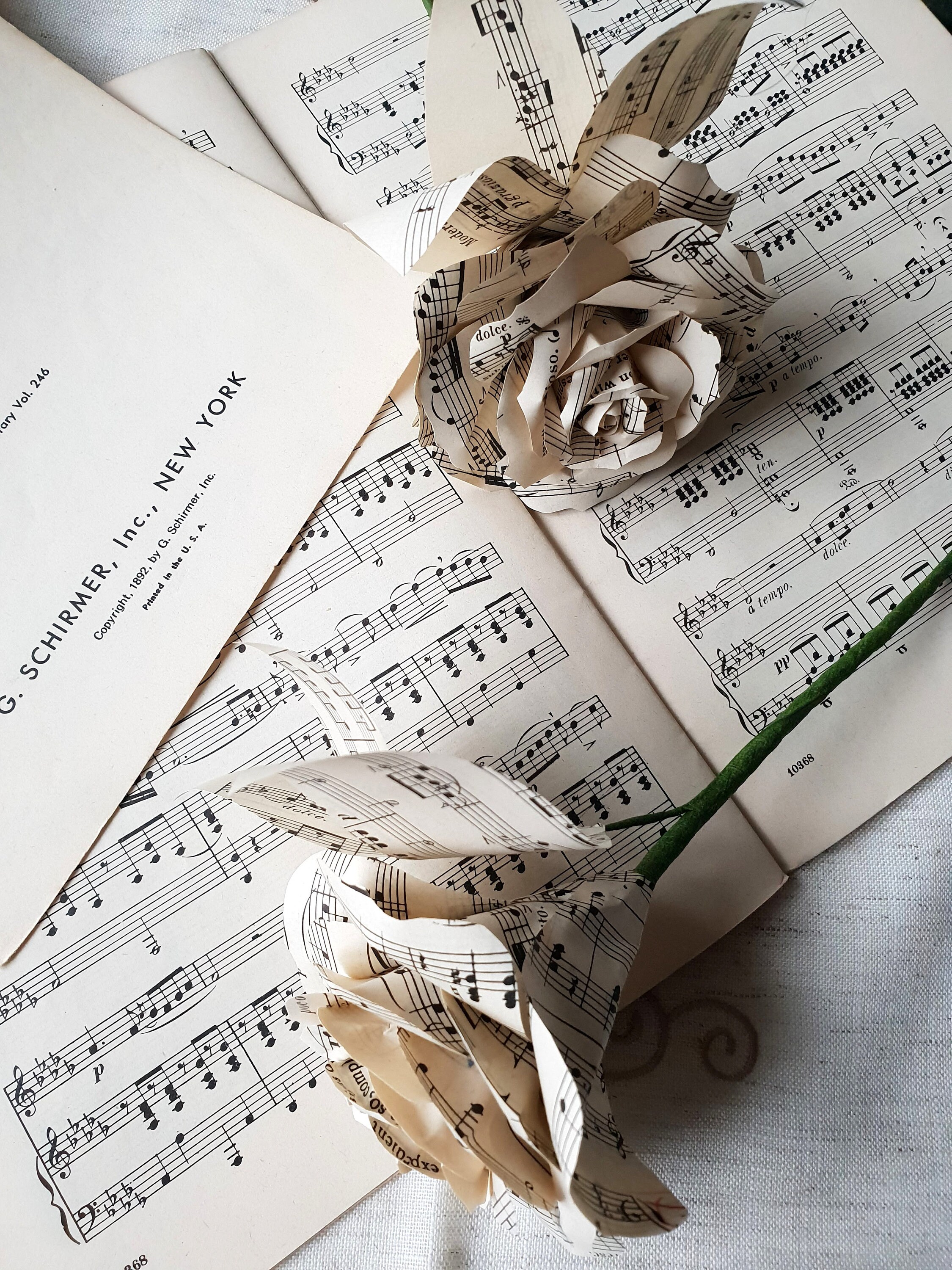 Vintage Musical Sheets Flowers Musical Sheets Flowers - Etsy