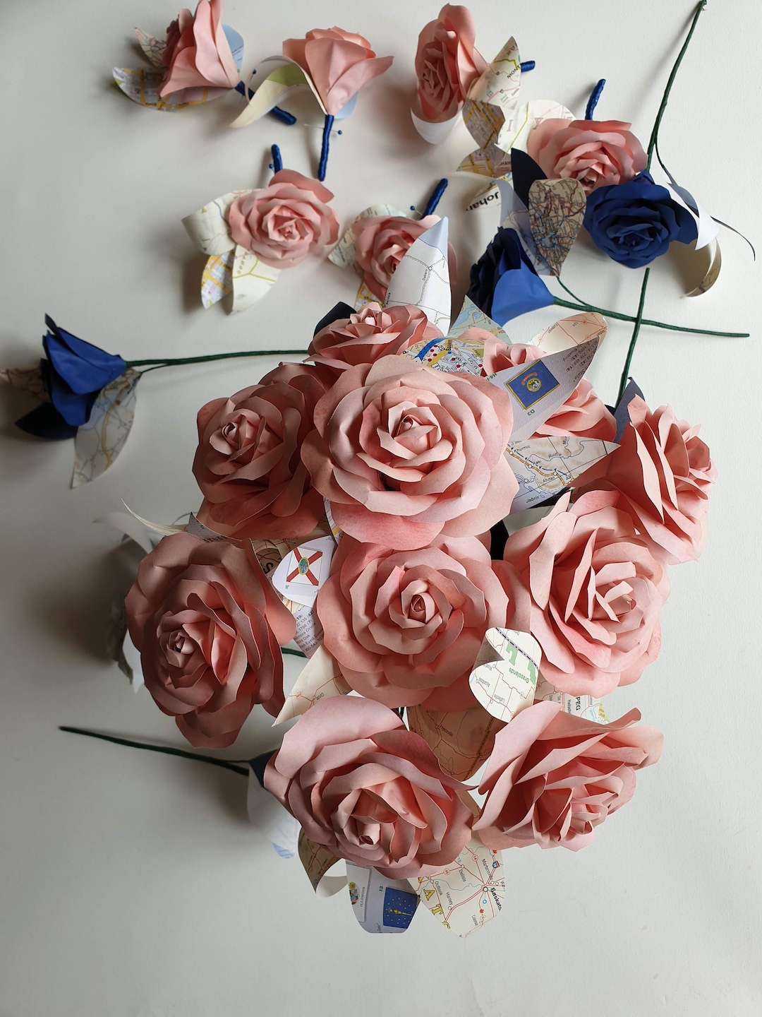 Paper Flower, Custom Colours Flowers, Watercolour Print Flowers ...