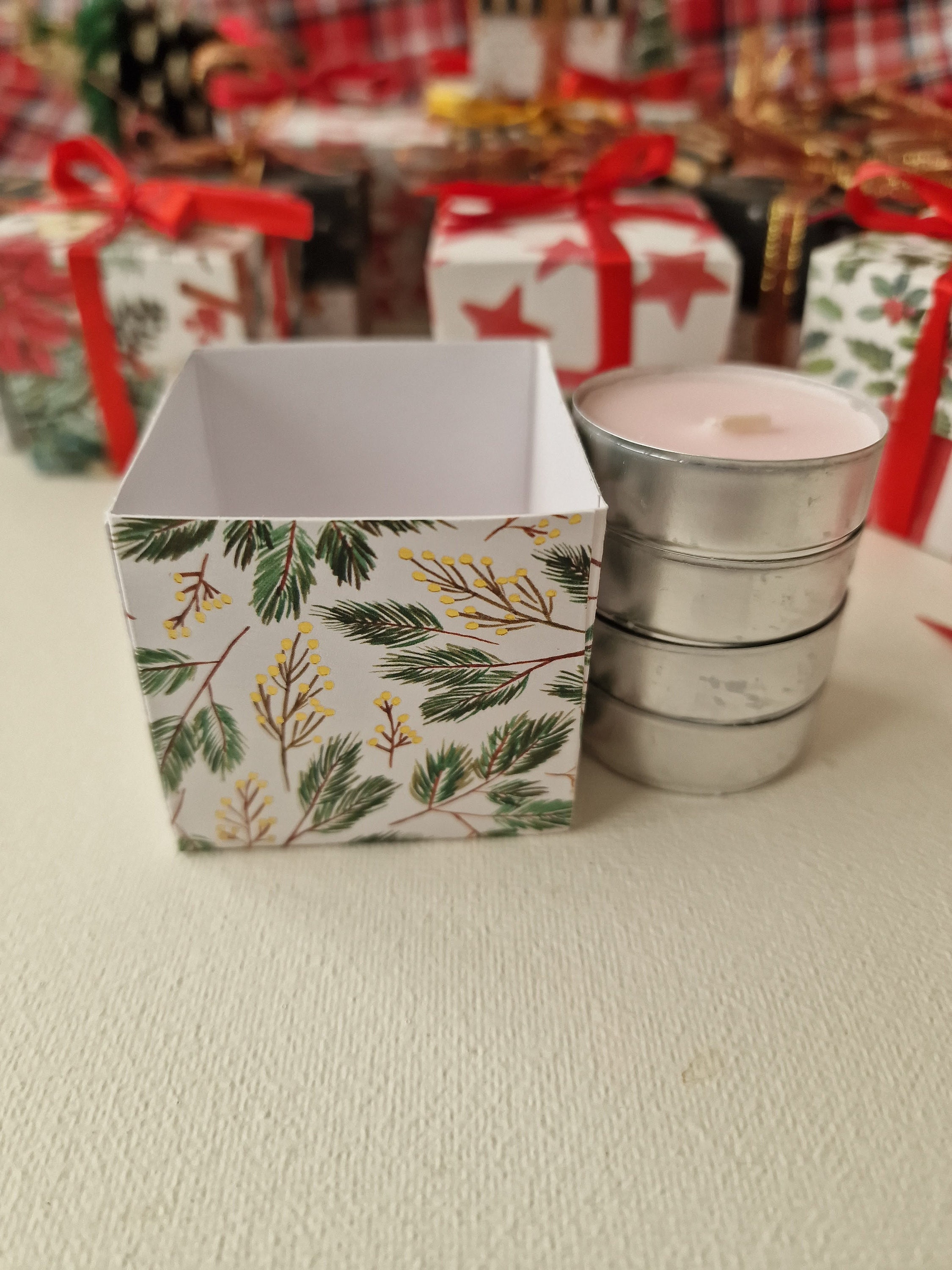 Christmas Boxes - Set of NINE Decorated Christmas Boxes, Light ...