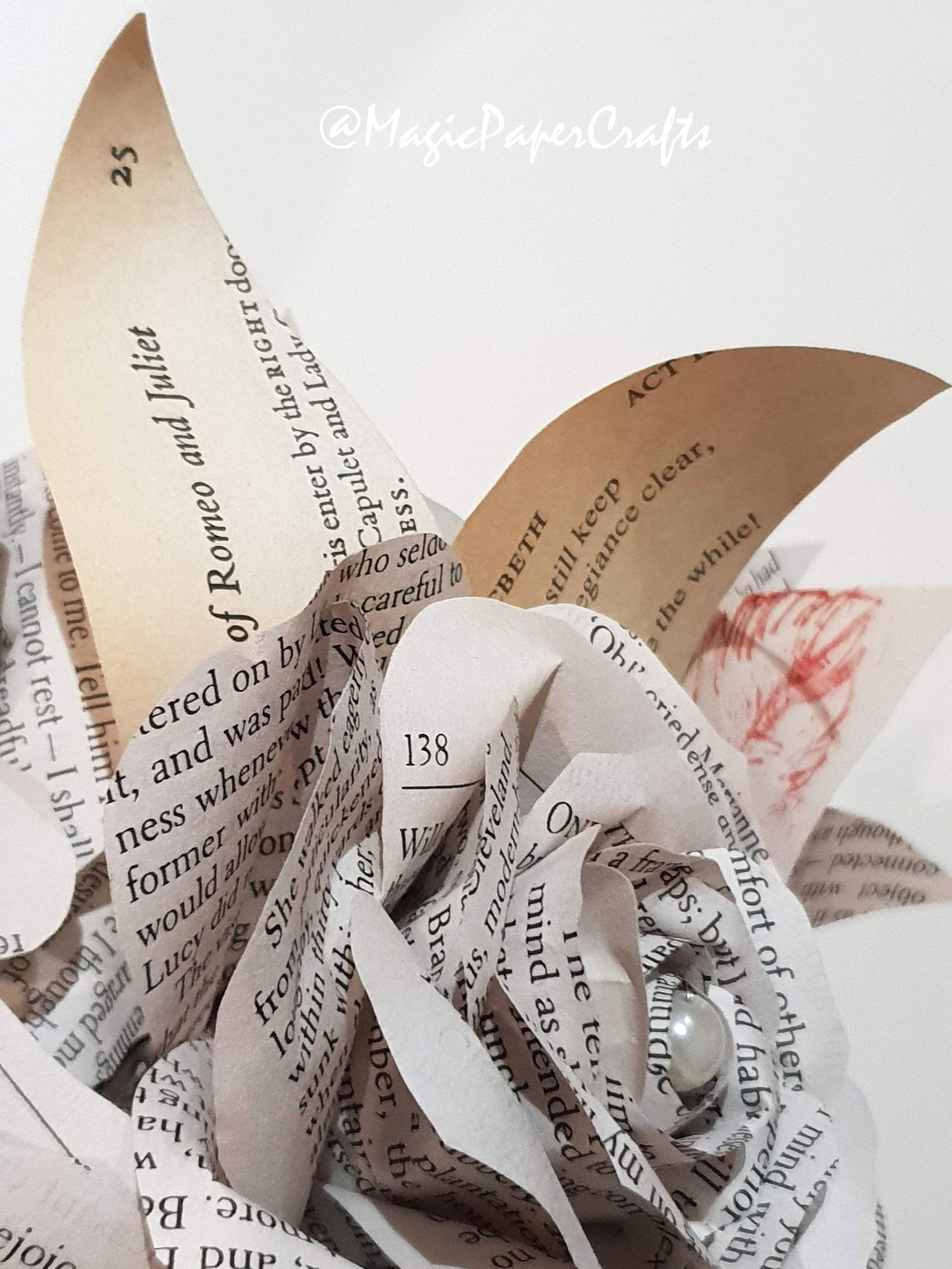 Book Paper Flowers Bouquet CUSTOM ORDER Book Page Flowers | Etsy