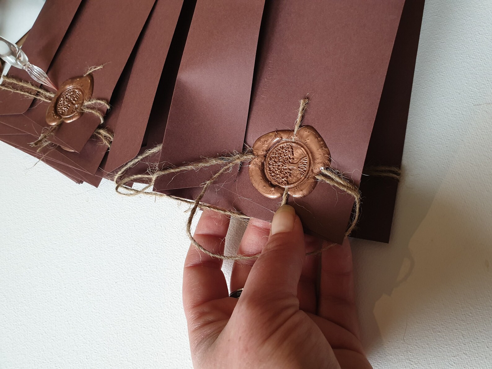 Wax Sealed Envelope SET OF 5 Elegant Envelopes Sealed With - Etsy