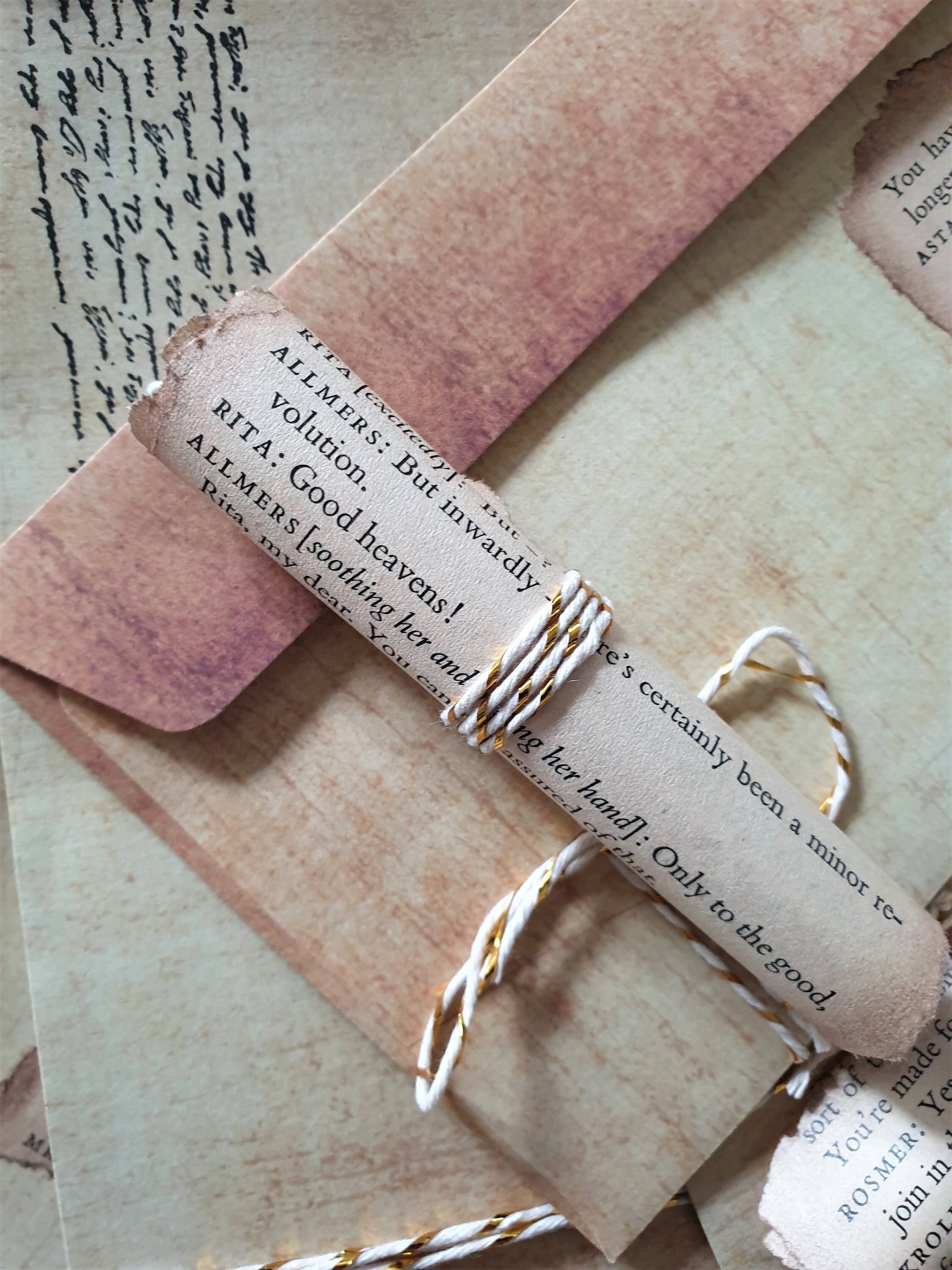 Vintage Envelopes SET OF 5 Elegant Envelopes Decorated With - Etsy