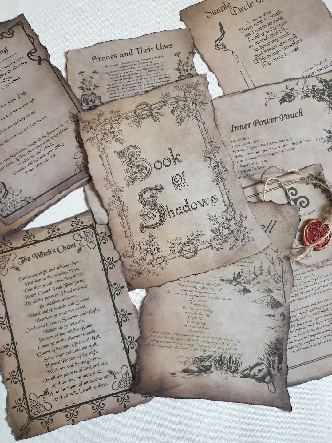 Book of Shadows Journaling Pages A5 Format, 20 Pages (8 Pages of ...