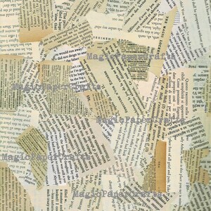 Book Pages Collages, Digital Kit of 4 A4 Printable, Vintage Book Pages ...