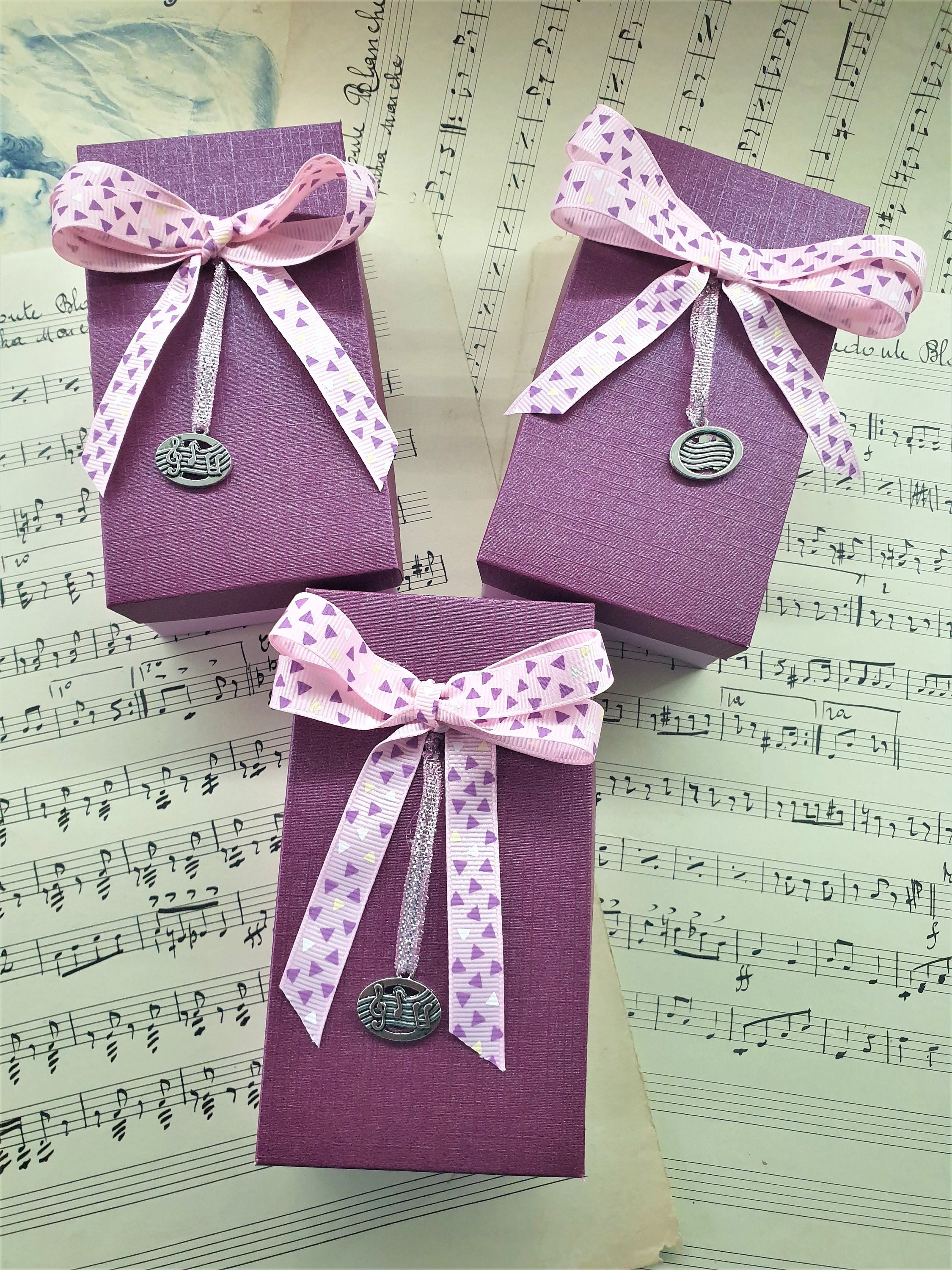 SET of THREE musical theme gift boxes musical theme boxes | Etsy