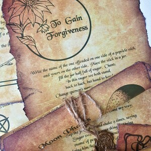 Book of Shadows Scrolls Sealed With a Tree of Life Wax Seal, Wiccan ...