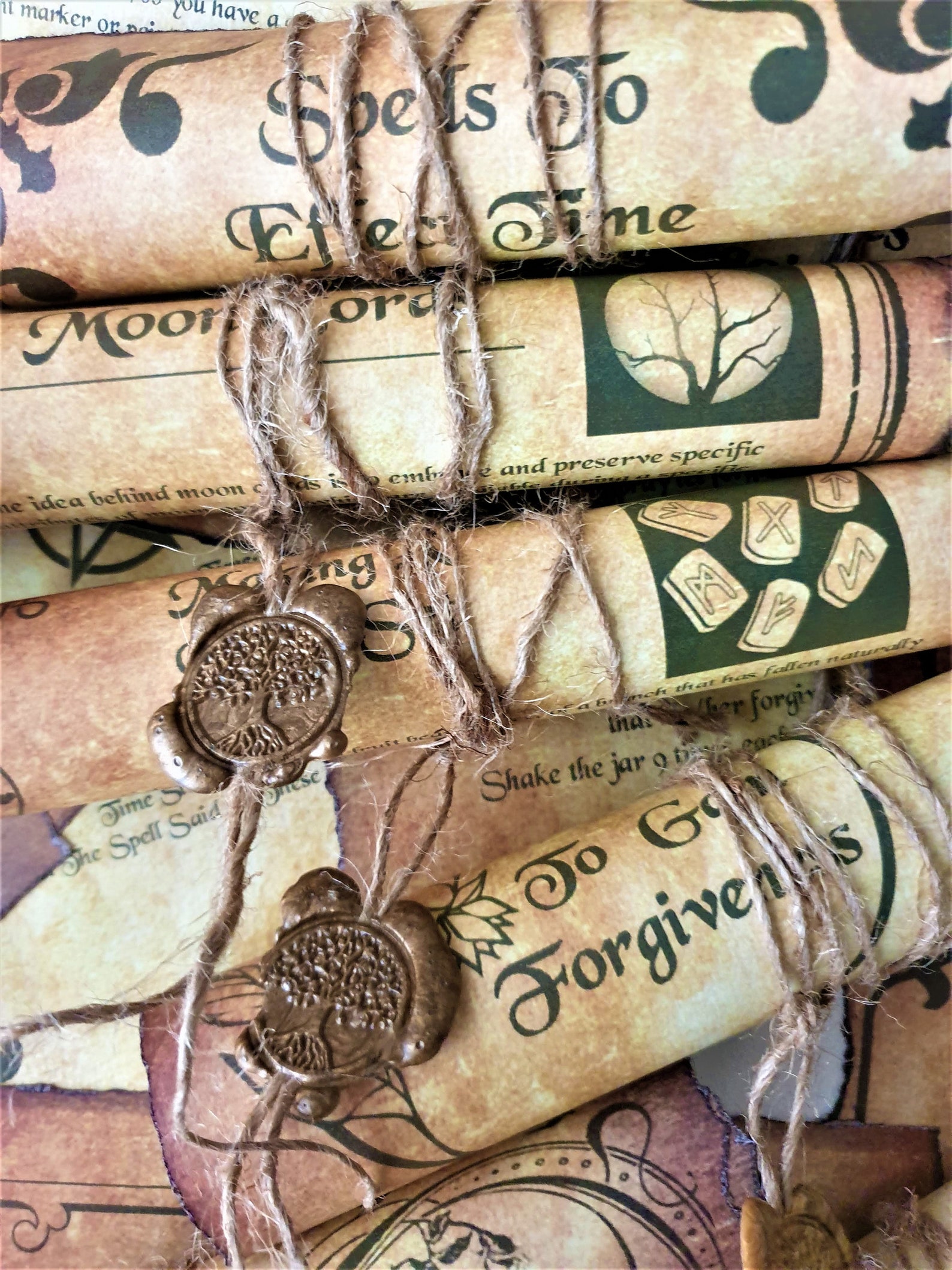 Book of Shadows Scrolls Sealed With a Tree of Life Wax Seal - Etsy