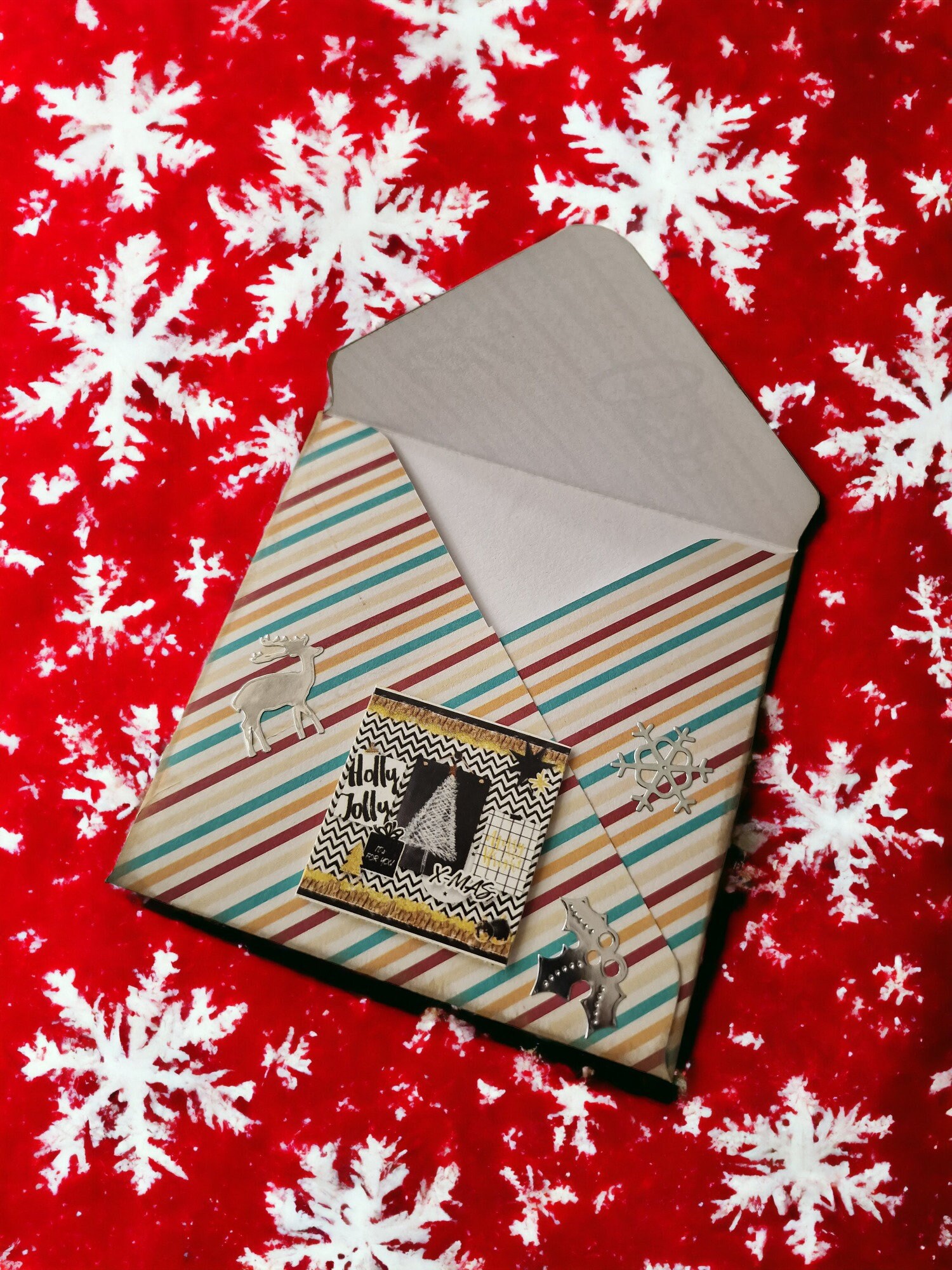 Santa's Envelope - Set of 6 Mini Envelopes Vintage Style, Santa Postal ...
