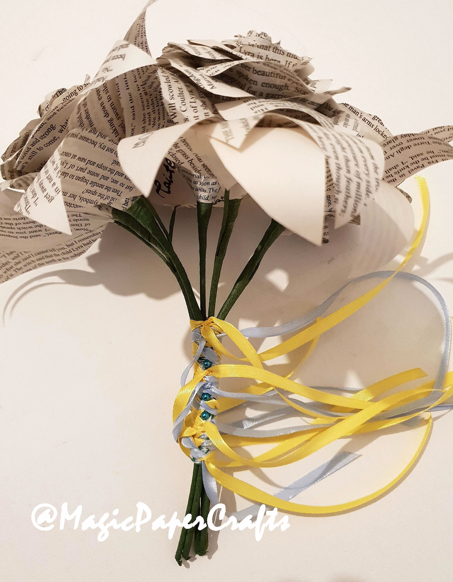 Book Paper Flowers Bouquet CUSTOM ORDER Book Page Flowers | Etsy