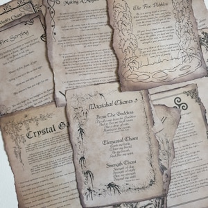 Book of Shadows Journaling Pages A5 Format, 20 Pages (8 Pages of ...