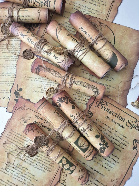 Book of Shadows Scrolls Sealed With a Tree of Life Wax Seal - Etsy