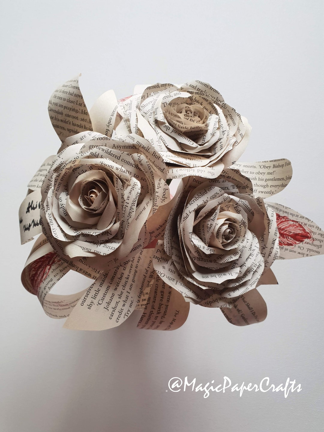 Book Paper Flowers, Vintage Wedding Decor, Book Lovers Flower, Book ...