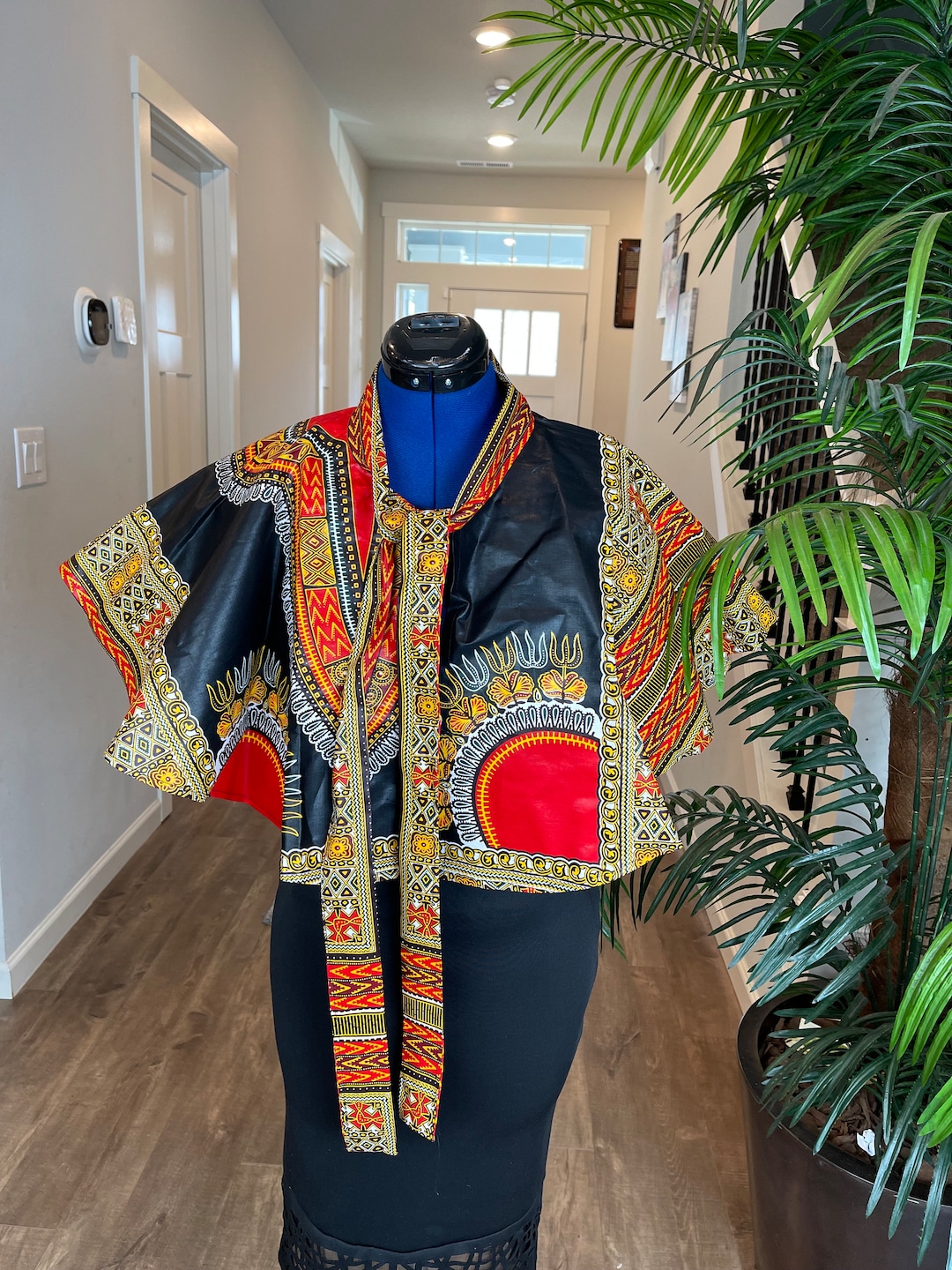 African Cape/ African Shawl/ African Poncho/african High Low Cape/cover ...