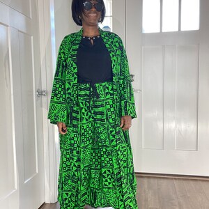 African Kimono Duster Print/african Print Duster Robe Set/african ...