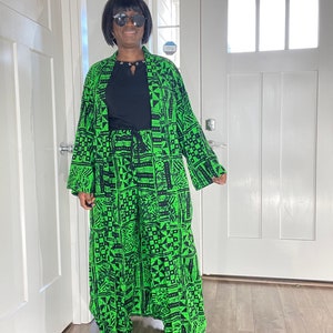 African Kimono Duster Print/african Print Duster Robe Set/african ...