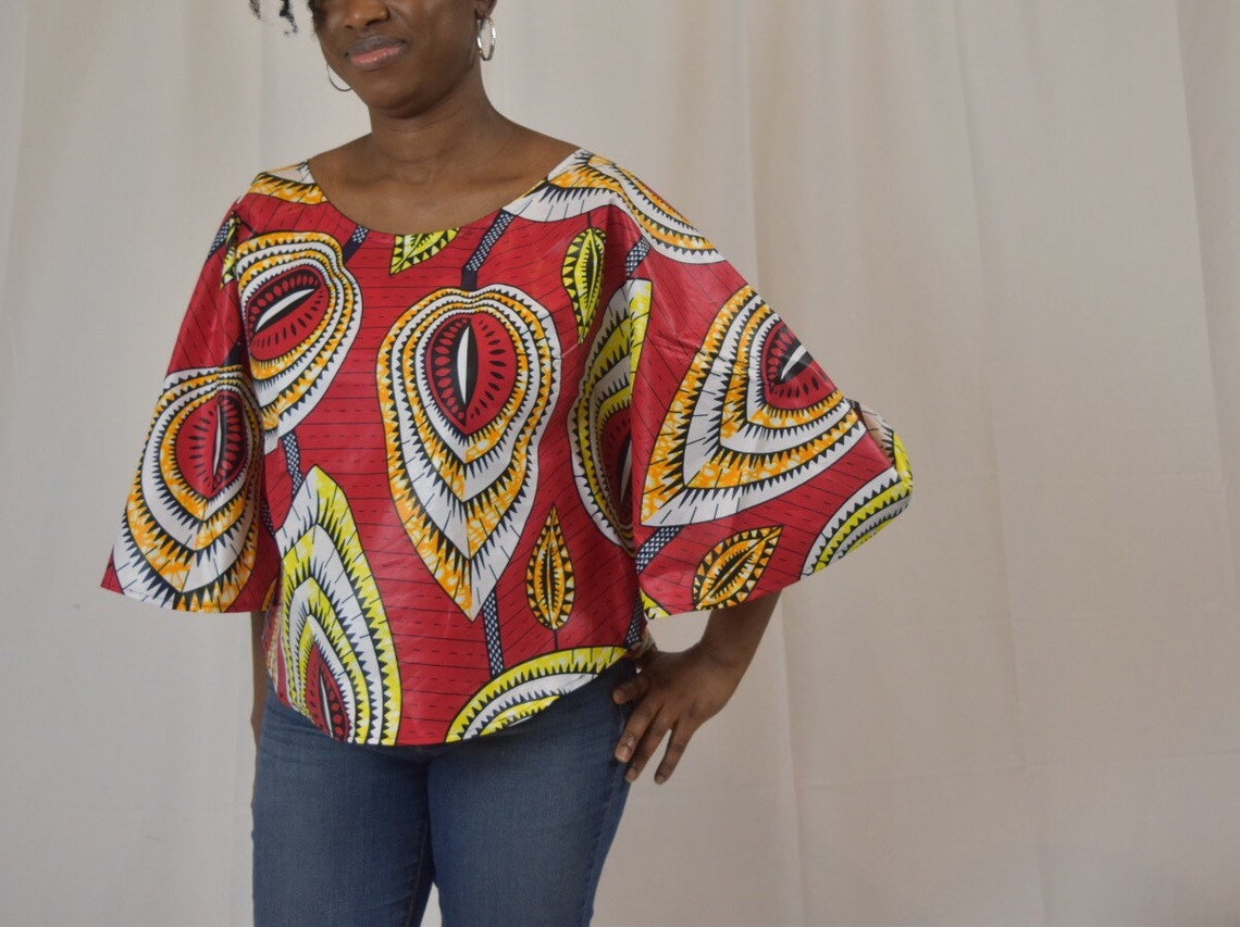 African clothing for women/ African high low crop top/ African | Etsy