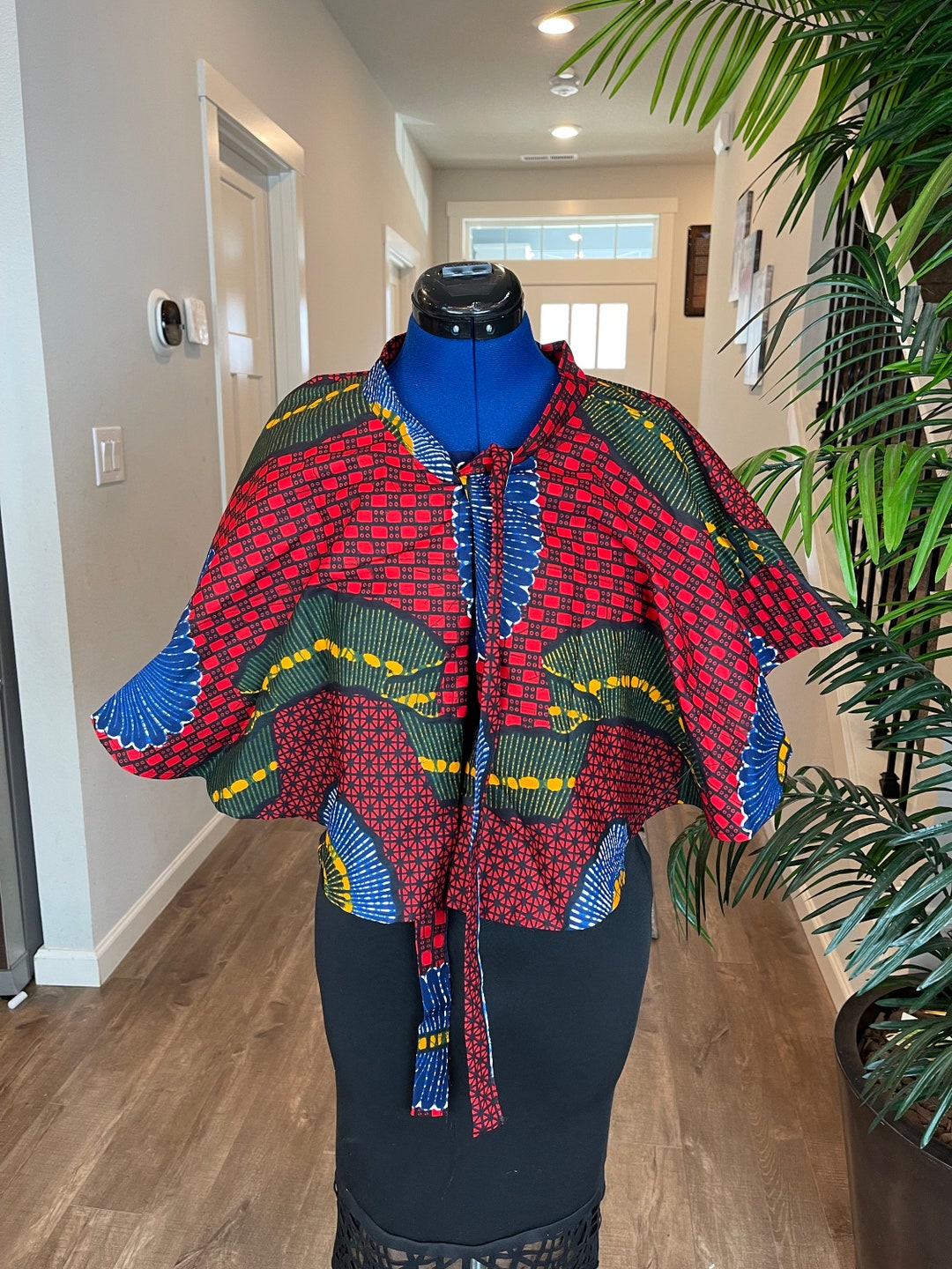 African Cape/ African Shawl/ African Poncho/african High Low Cape/cover ...