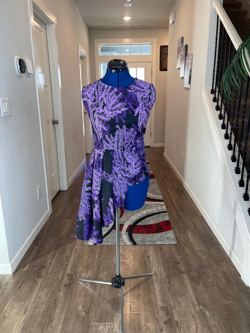 African Clothing for Women/ African High Low Crop Top/ African Cape Top ...