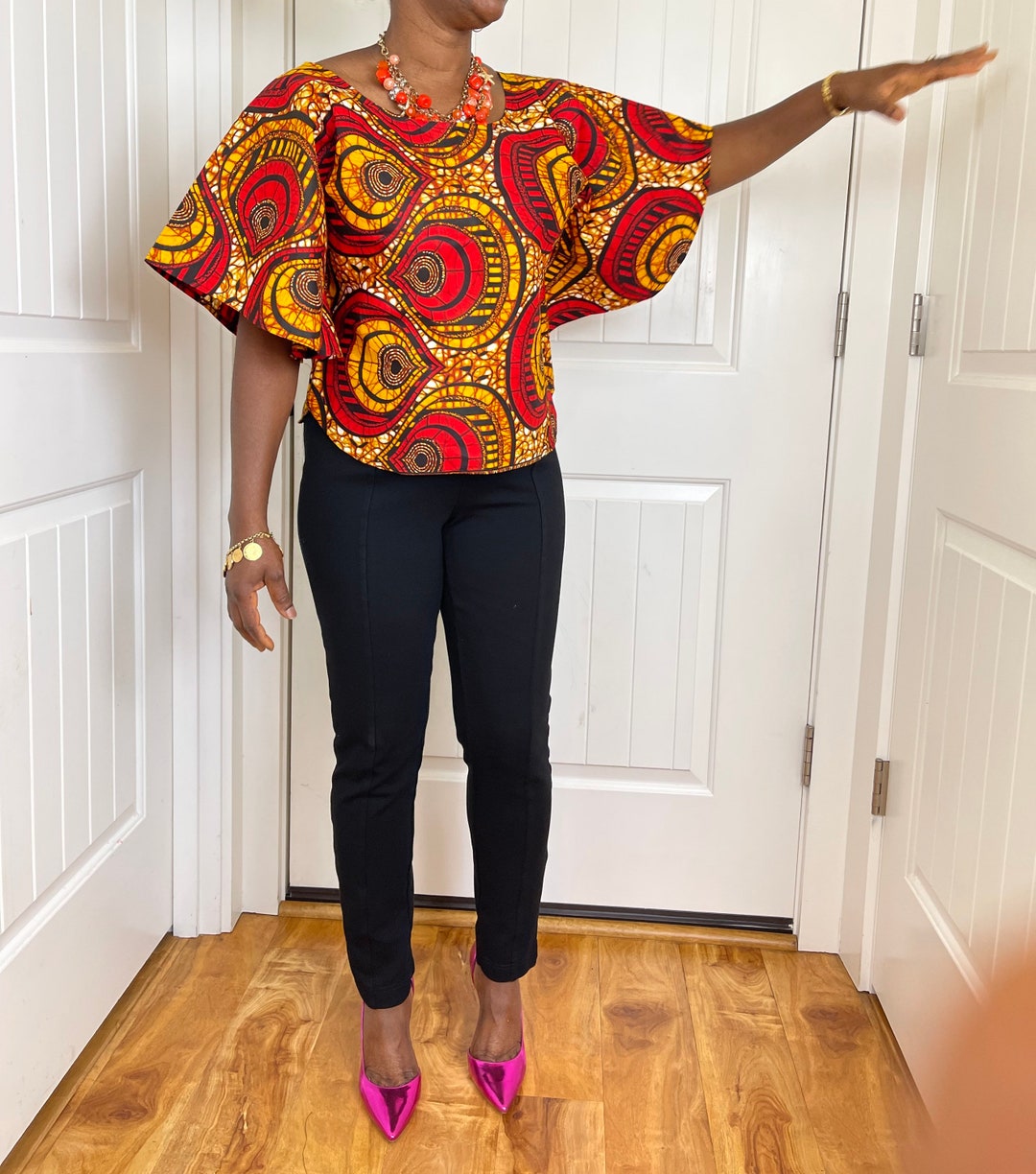 African Clothing for Women/ African Blouse/african Cape Top/plus Size ...