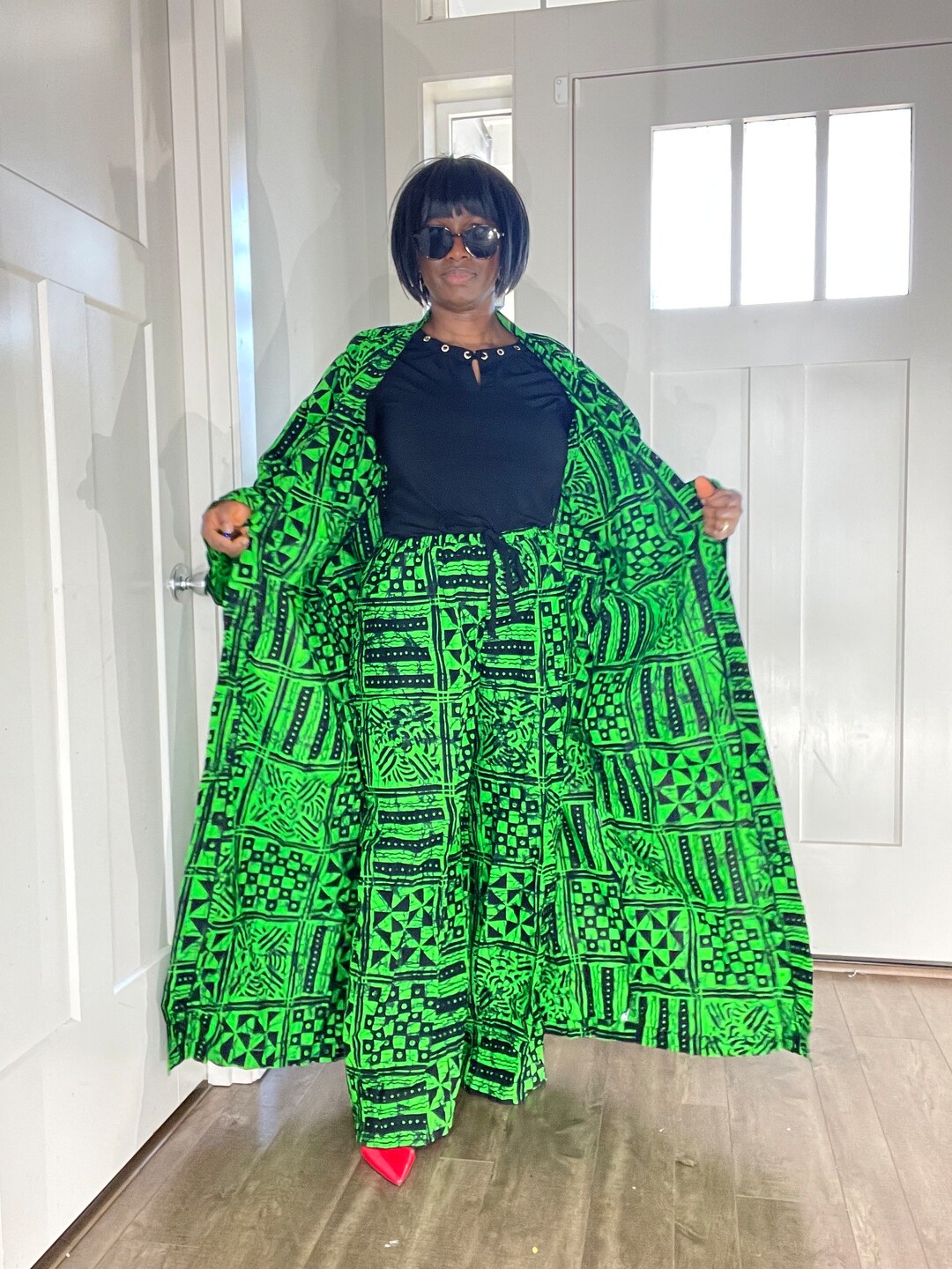 African Kimono Duster Print/african Print Duster Robe Set/african ...