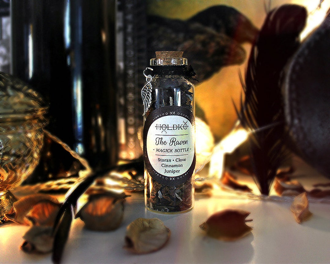 THE RAVEN Magick Bottle With Storax Loose Incense - Etsy