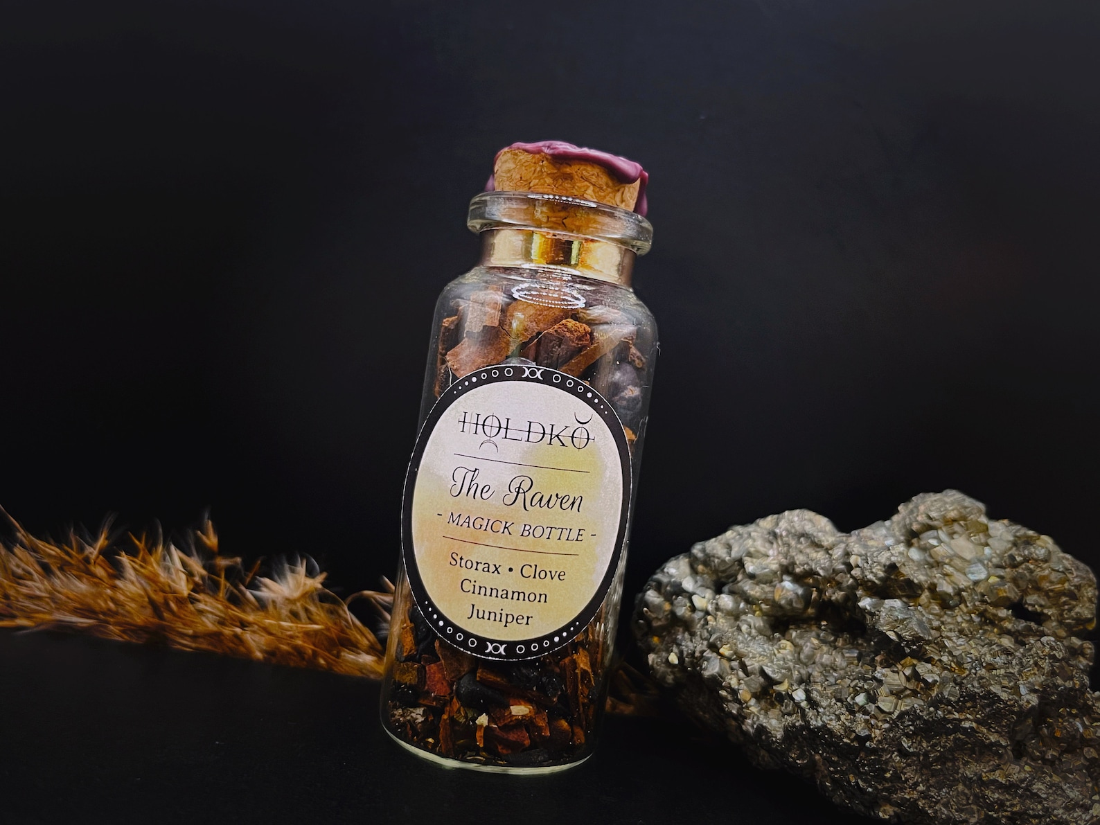 THE RAVEN Magick Bottle With Storax, Loose Incense, Witchcraft Incense ...