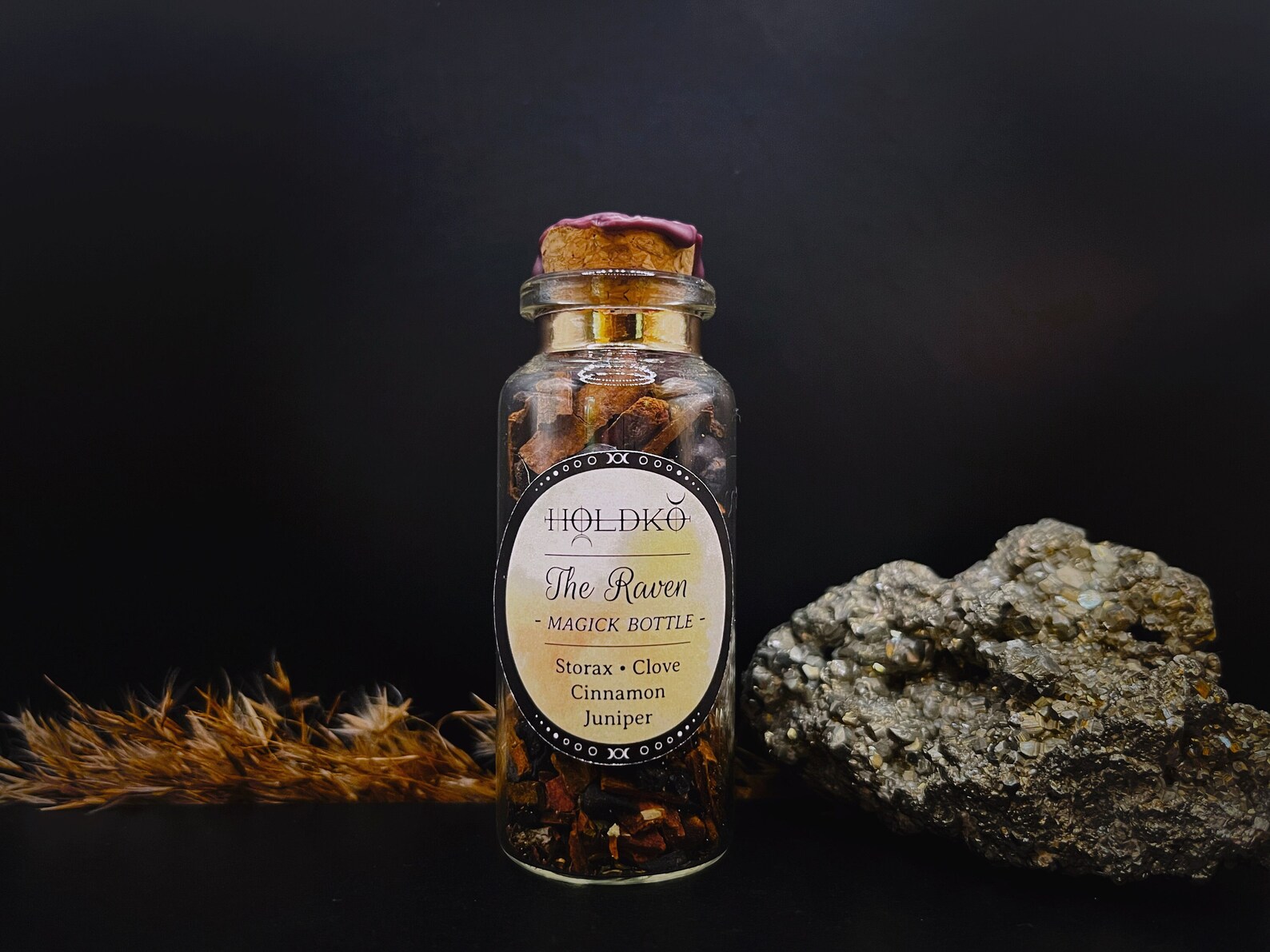 THE RAVEN Magick Bottle With Storax, Loose Incense, Witchcraft Incense ...