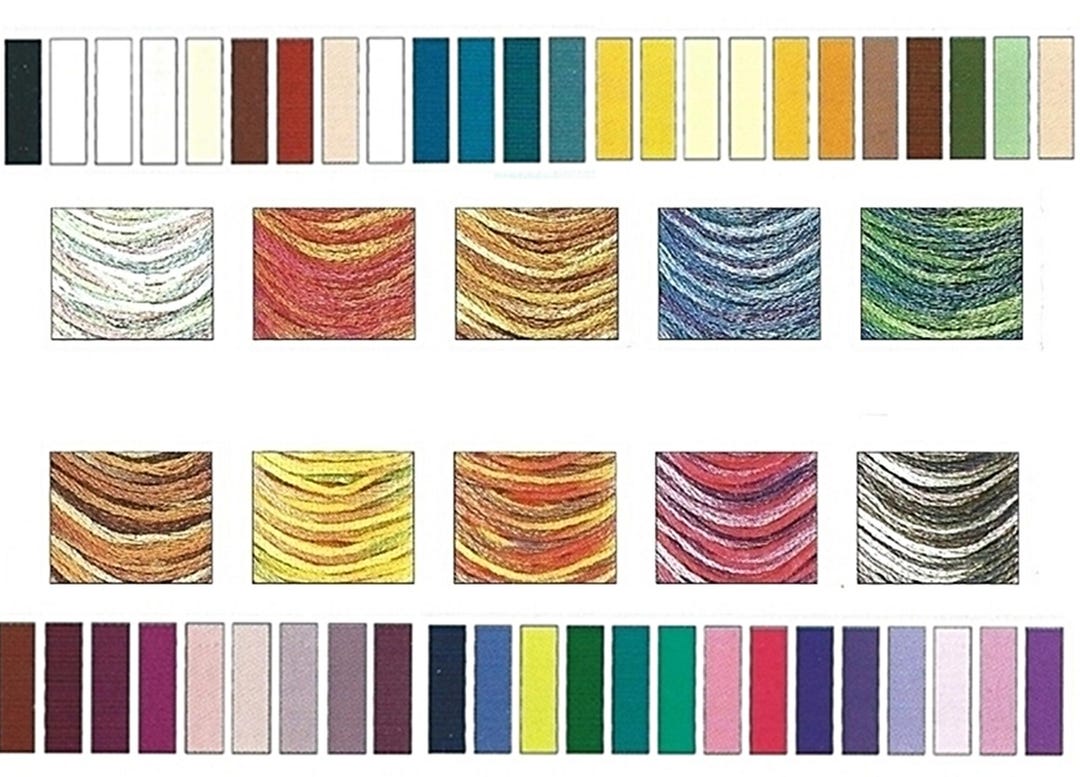Madeira Mouline Hand Embroidery Threads Codes 2400-2714 Embroidery ...