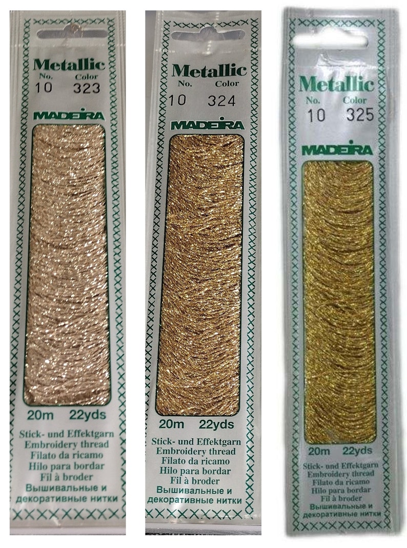 Madeira Metallic Embroidery Floss, Shimmering Perlé No. 10, 20m Skein ...