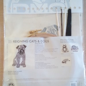 DMC Reigning Cats and Dogs Kits Doug Dozing and Doug the Pug - Etsy