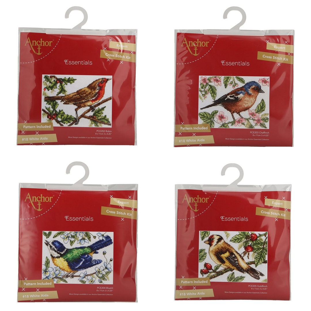 Cross Stitch Kits. Bird Embroidery. Cross Stitch Robin, Goldfinch ...