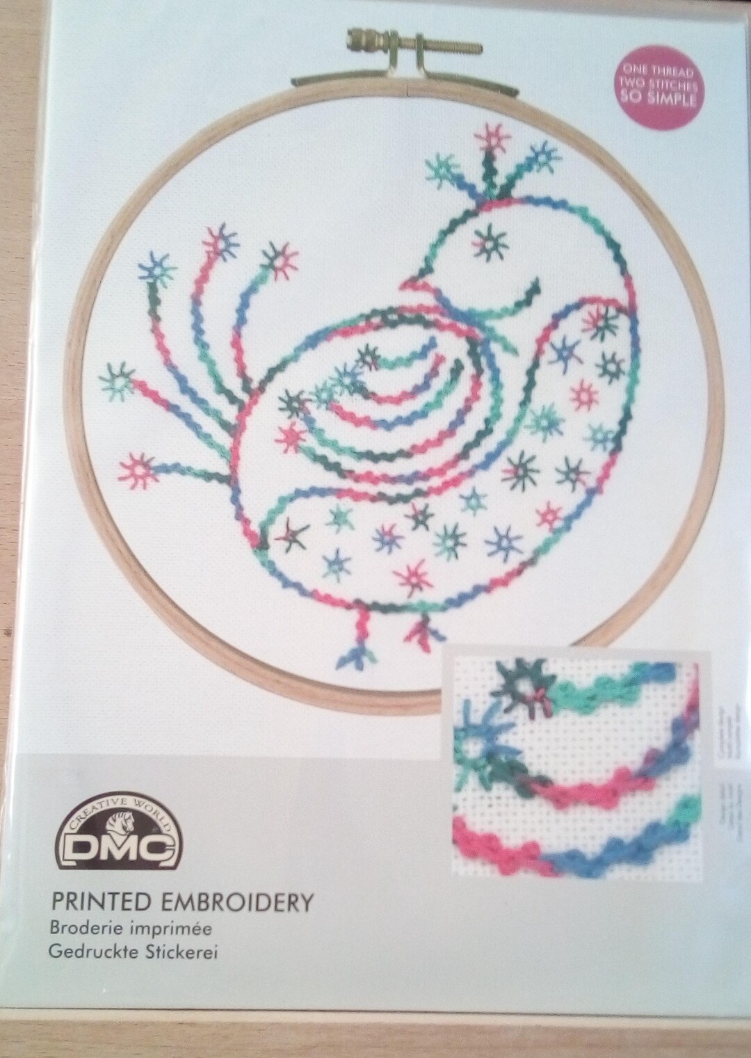 DMC Little Birds Printed Embroidery Kit 'pretty Coy'. Great Gift or ...