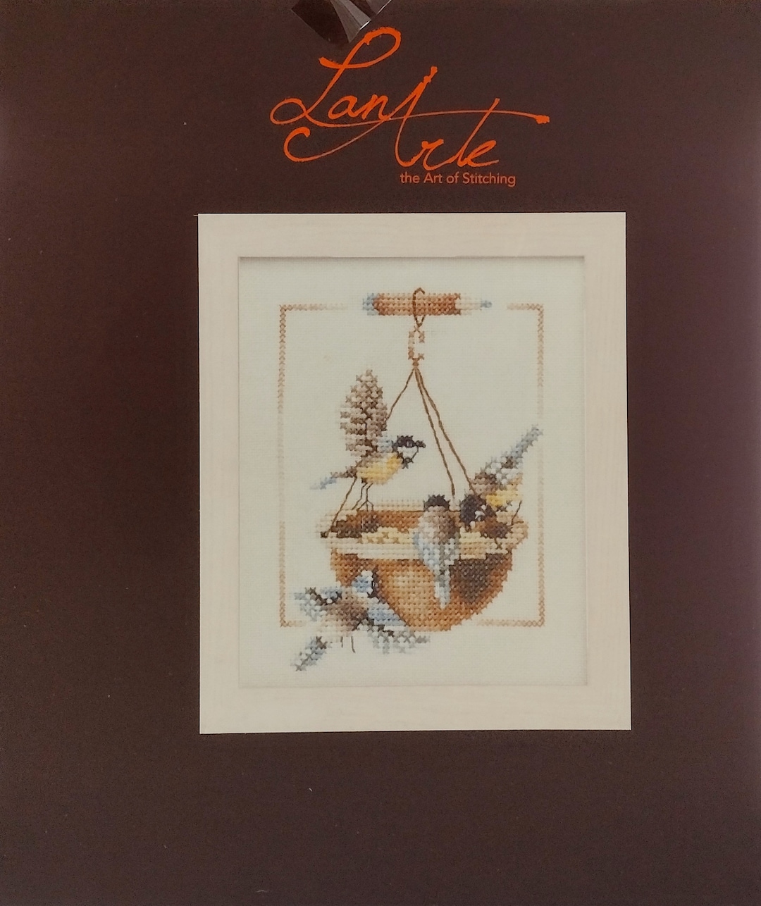 Counted Cross Stitch Kit: Feeding Dish With Birds. Lanarte Embroidery ...